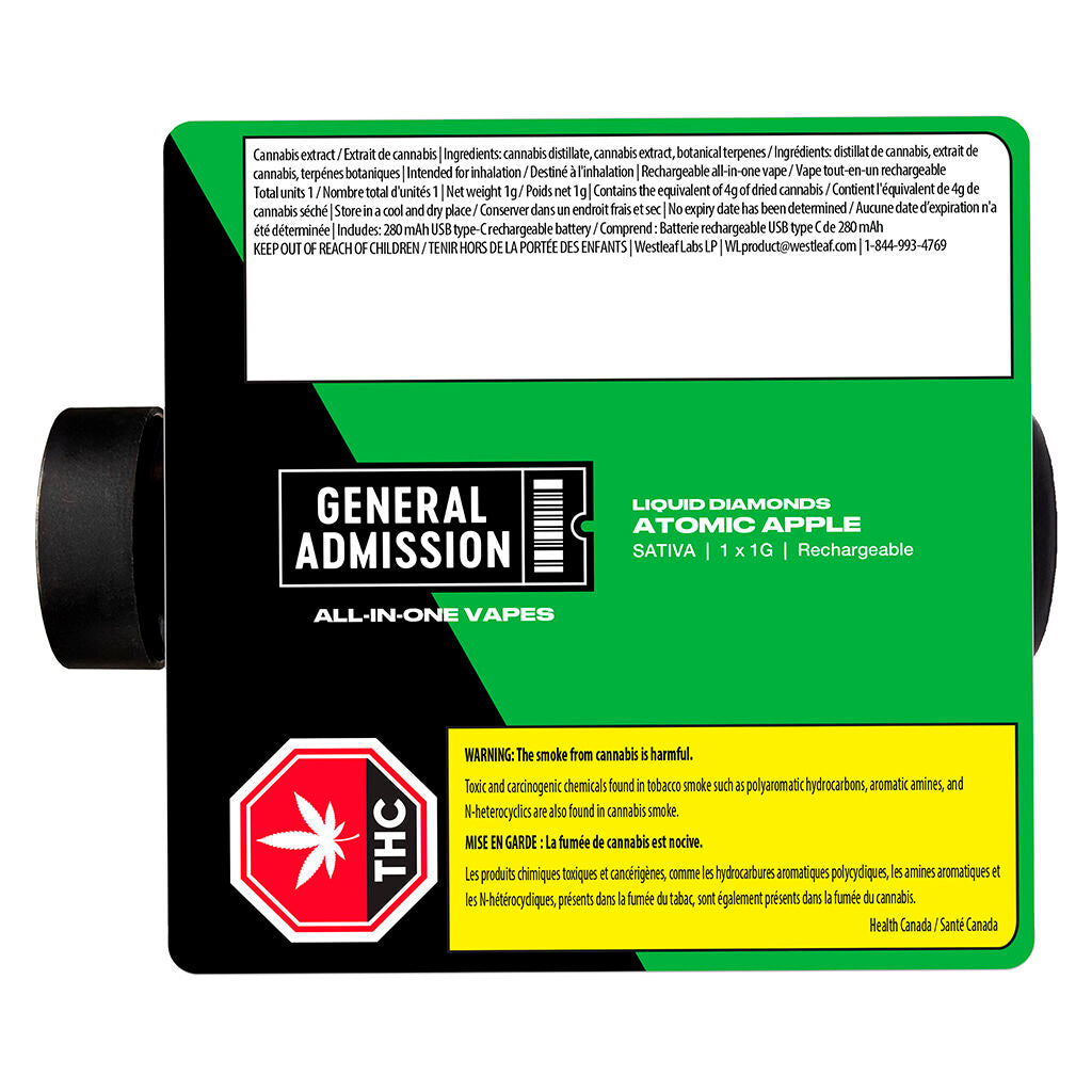 Vaporisateur tout-en-un Atomic Apple Liquid Diamonds | Ontario Cannabis ...