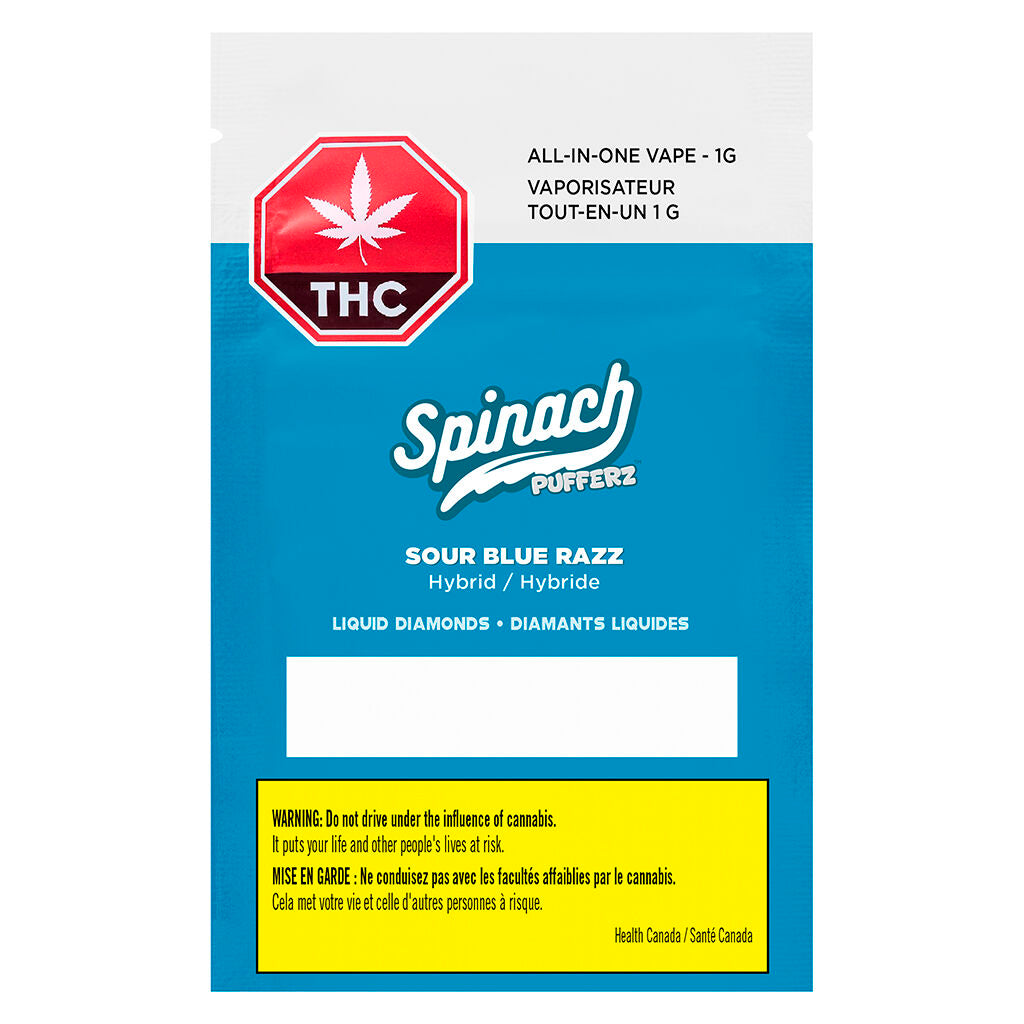 Pufferz - Sour Blue Razz All-in-One Liquid Diamonds Vape | Ontario ...